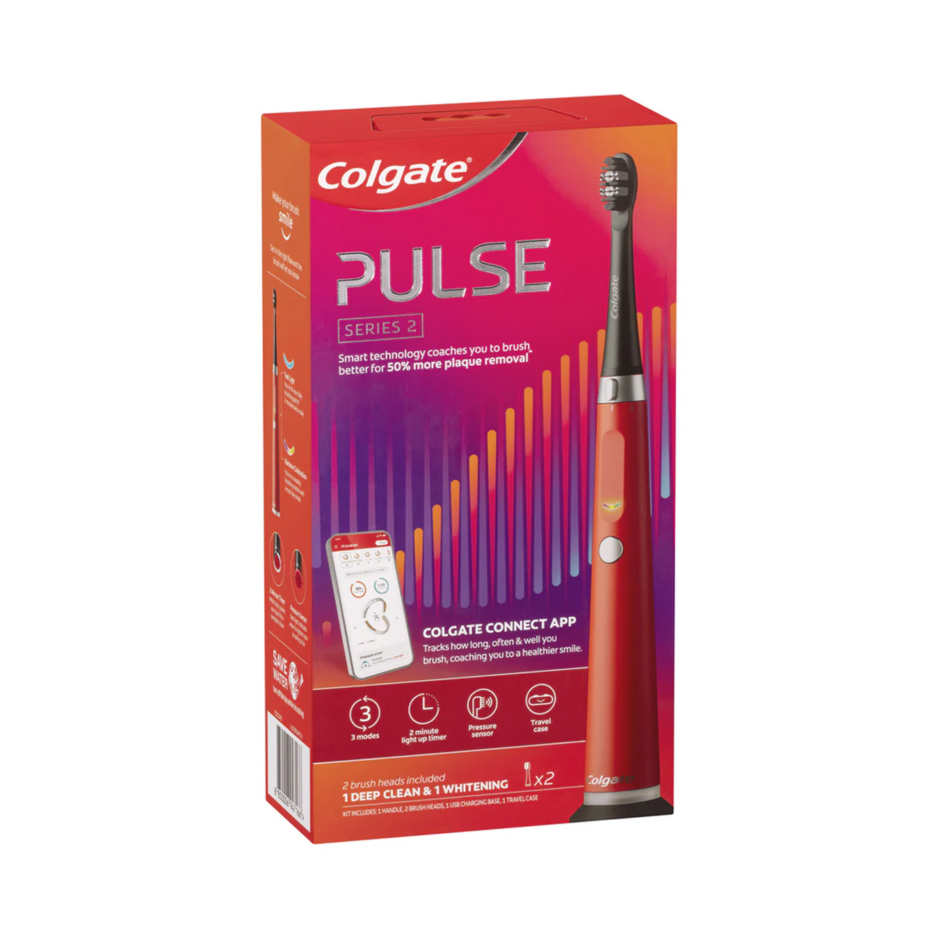 Colgate Pulse Series 2 Electric Toothbrush | Red | Deep Clean ...