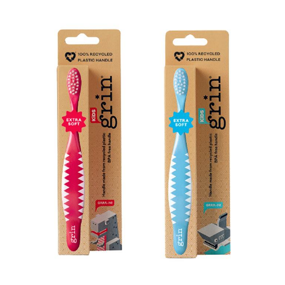 Grin Kids 100% Recycled Toothbrush - Soft | OralCarePlus – Oral Care